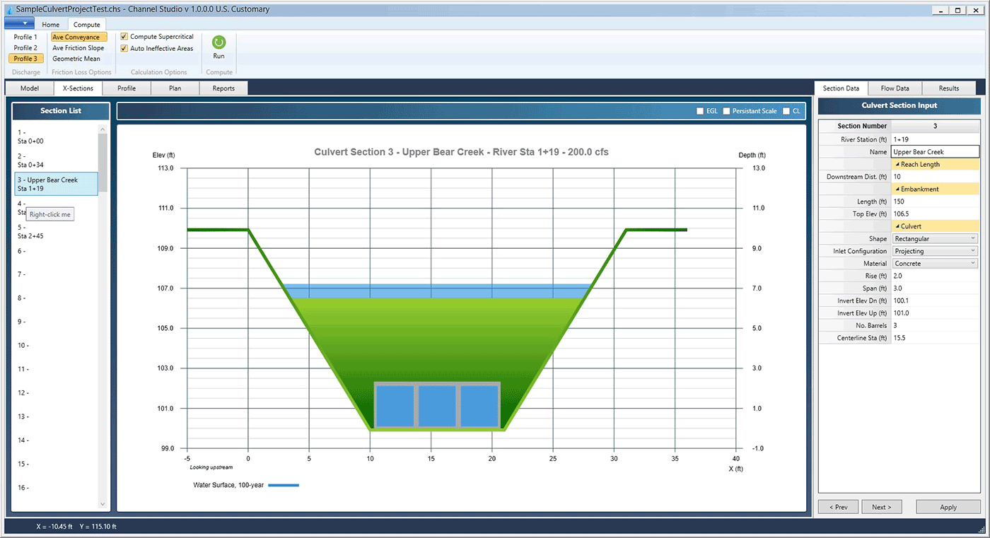 Open Channel Hydraulics Software | Channel Studio